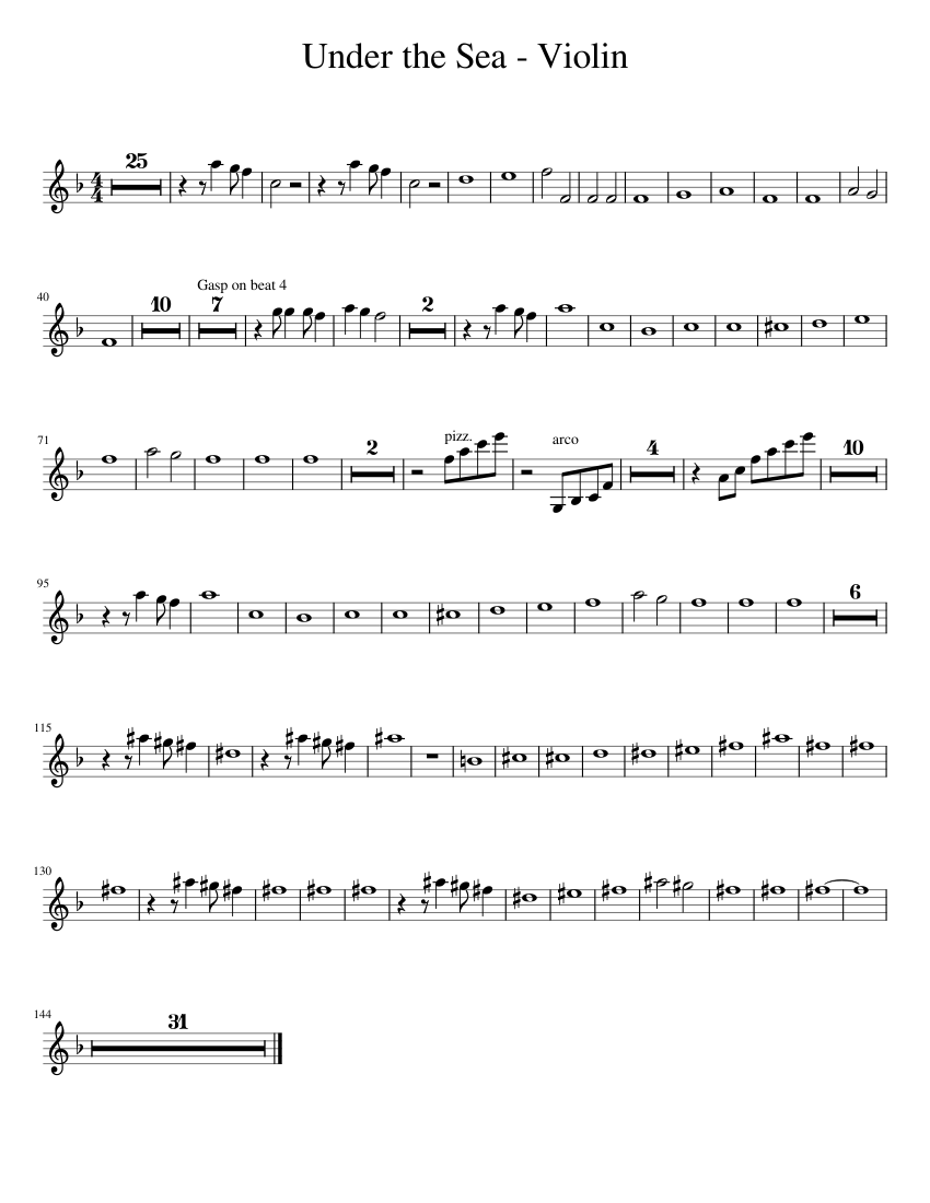 Under The Sea (from The Little Mermaid) – Alan Menken Under the Sea ...