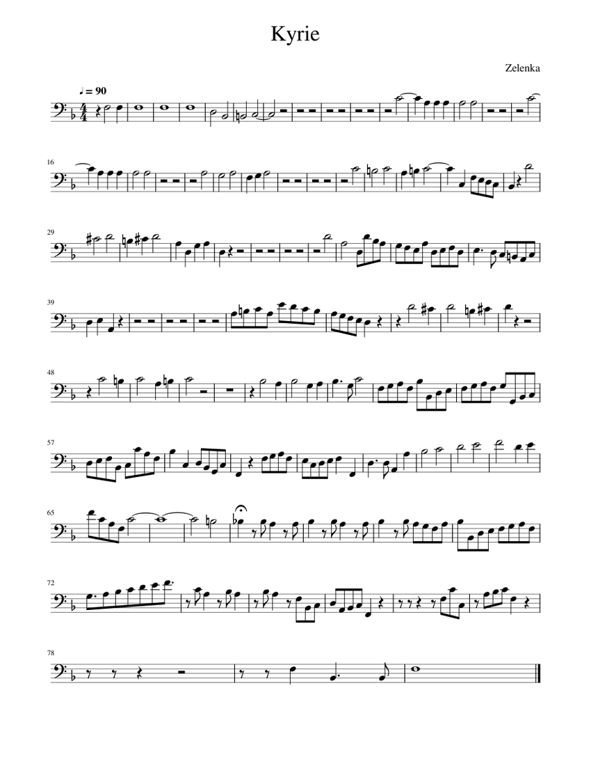 Kyrie Sheet Music for Piano (Solo) Easy | MuseScore.com