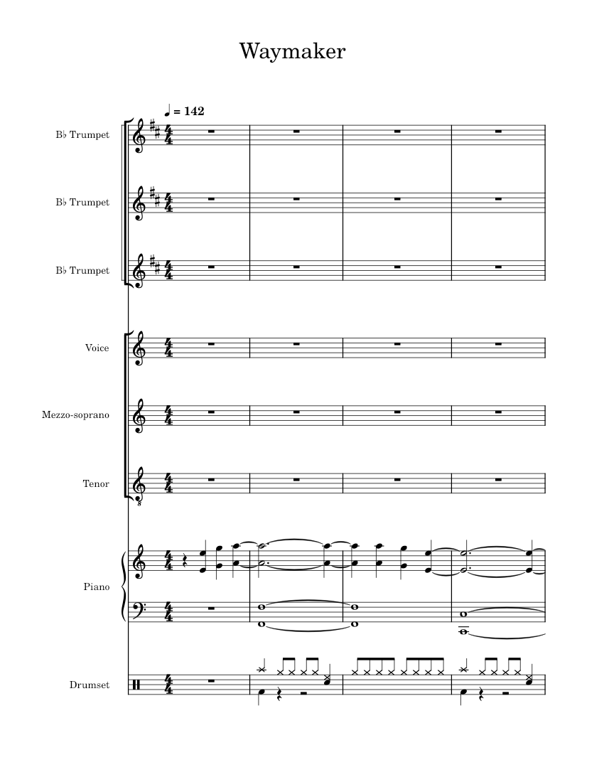 Waymaker – Michael W. Smith Sheet music for Piano, Tenor, Vocals, Mezzo ...