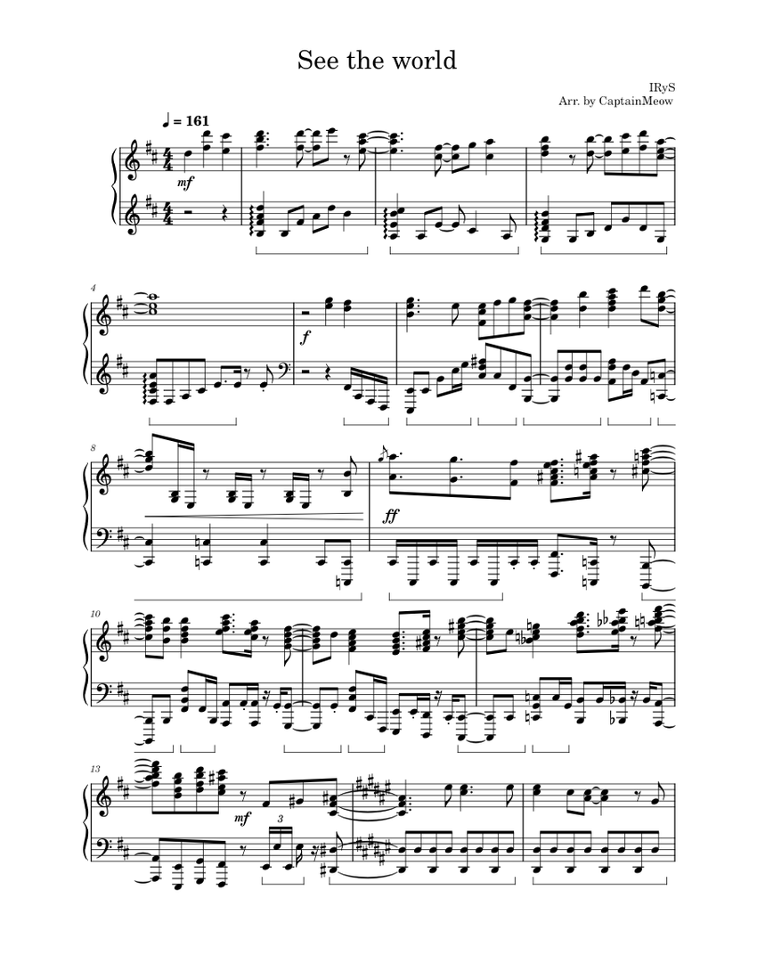 See the world – IRyS Sheet Music for Piano (Solo) | MuseScore.com