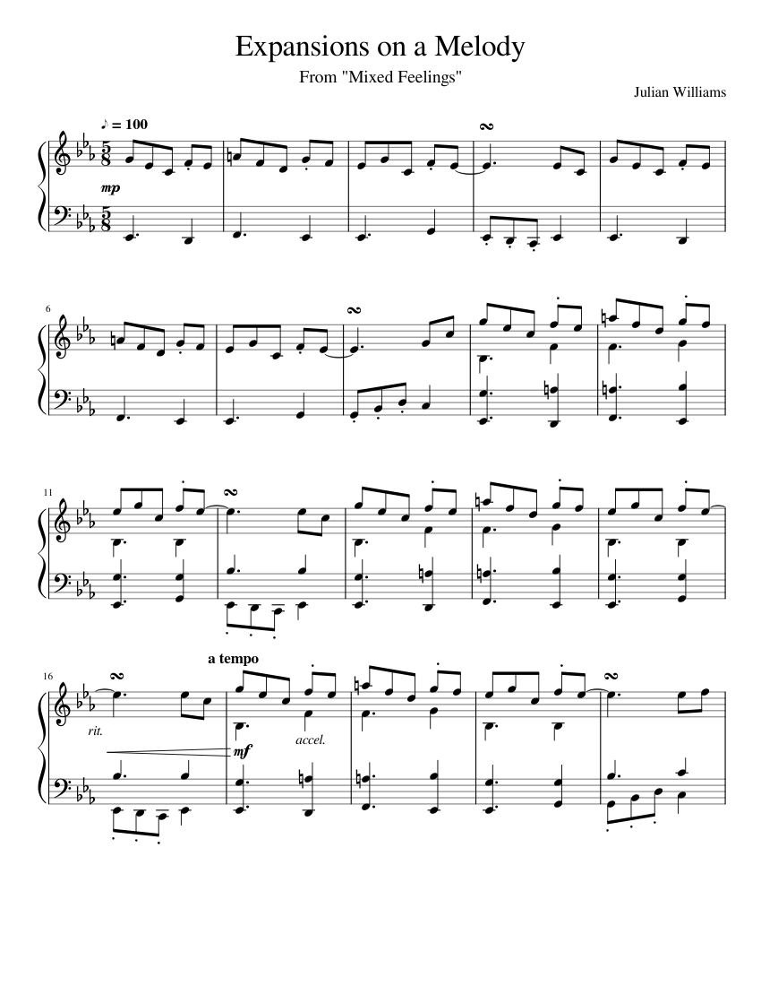 Expansions on a Melody - piano tutorial