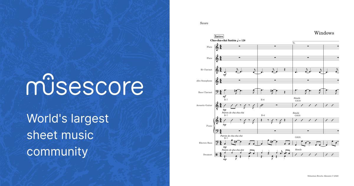 Windows – Chick Corea Windows Sheet Music for Piano, Flute, Clarinet in ...