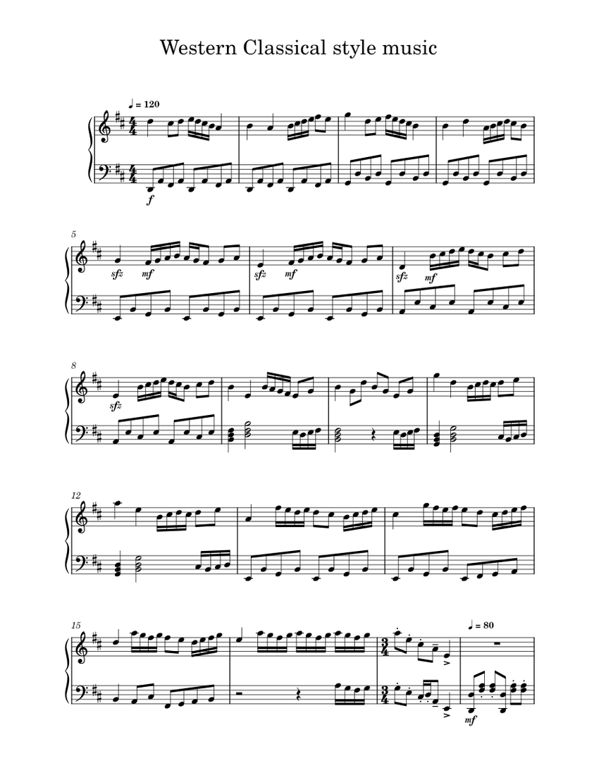 Western Classical style music Latest Sheet Music for Piano (Solo ...