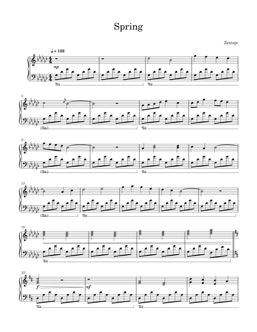 Spring Sheet music for Piano (Solo) | Musescore.com