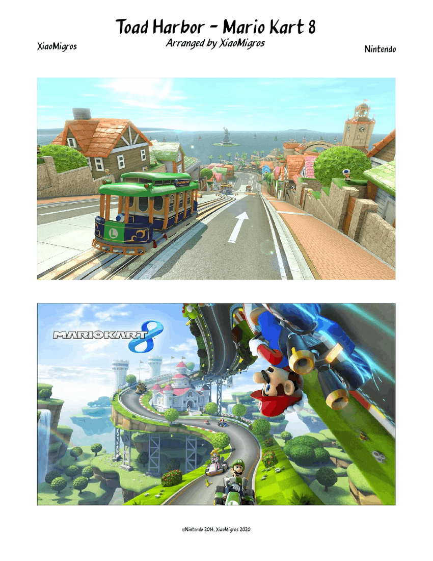 Toad Harbor - Mario Kart 8 Sheet Music for Tambourine, Flute piccolo ...