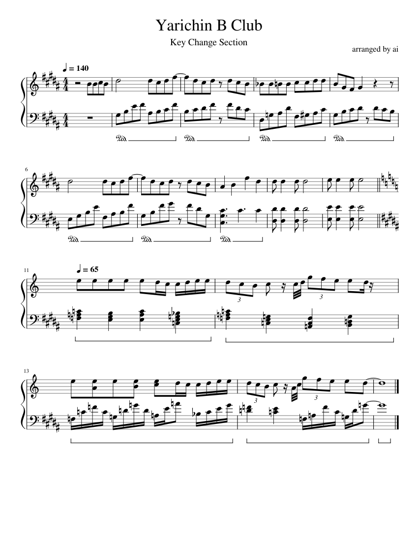 YBC Sheet Music for Piano (Solo) | MuseScore.com