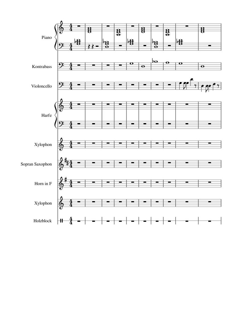 Sad Song, Viola, Piano, Harp Sheet music for Piano, French horn ...