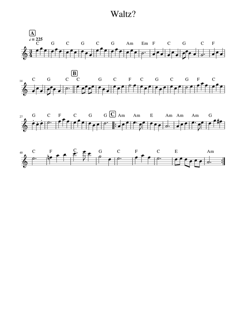 Waltz? Sheet music for Piano (Solo) Easy | Musescore.com