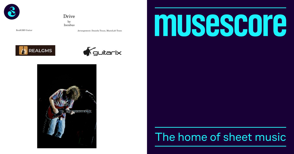 Drive – Incubus Sheet Music for Guitar, Bass guitar, Drum group (Mixed ...