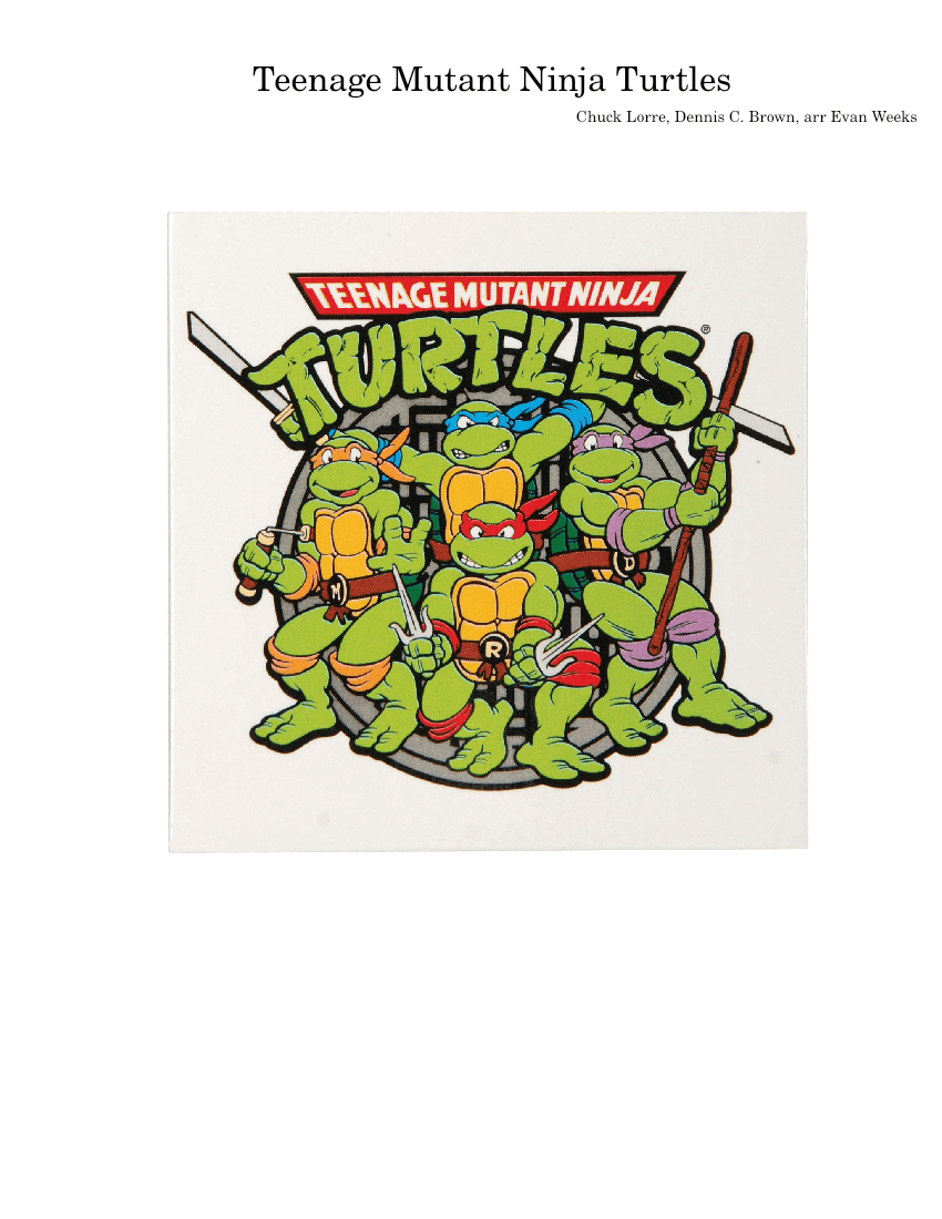 Teenage_Mutant_Ninja_Turtles Sheet music for Trombone, Tuba, Flute ...
