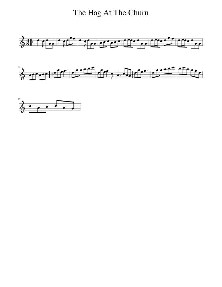 The Hag At The Churn Sheet music for Piano (Solo) | Musescore.com