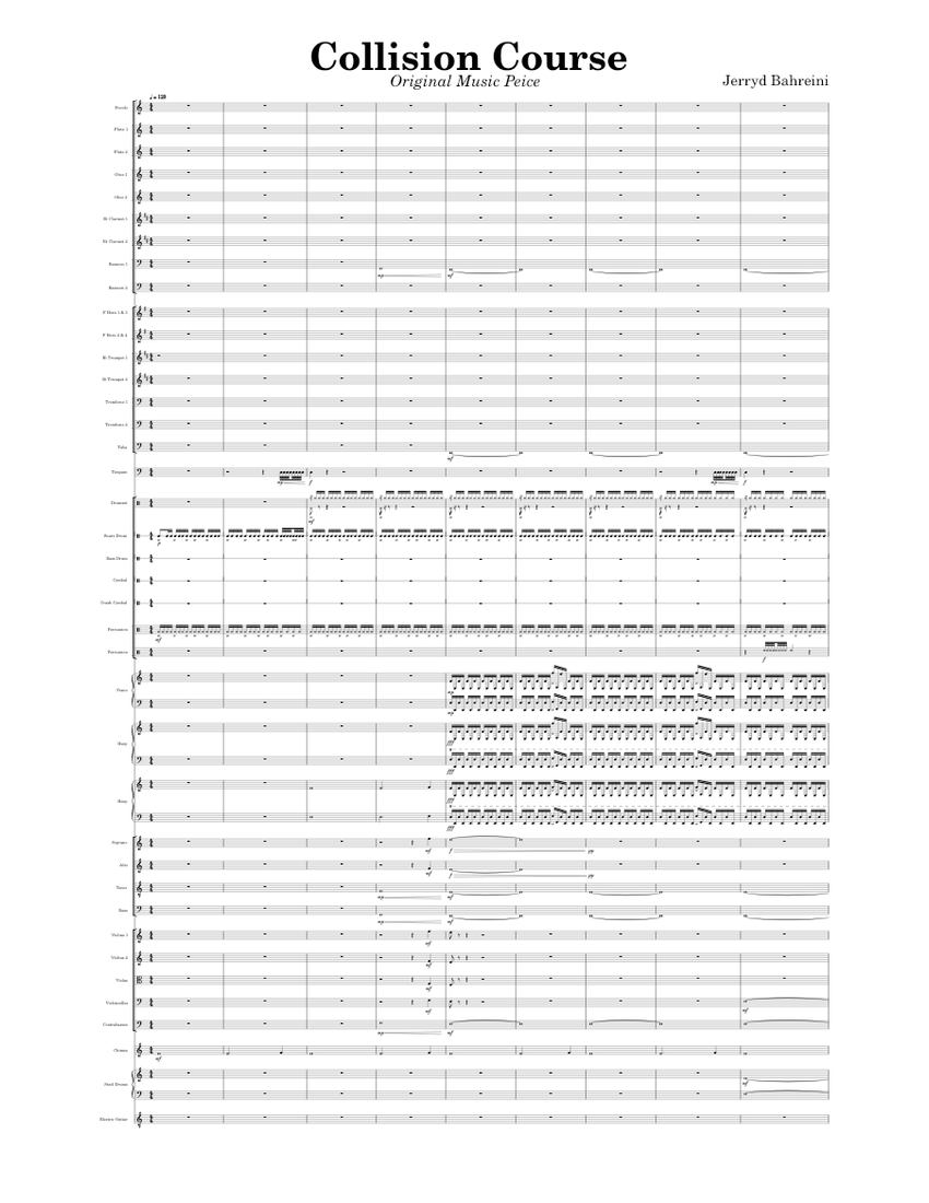 Collision Course Sheet Music for Piano, Trombone, Soprano, Alto & more ...