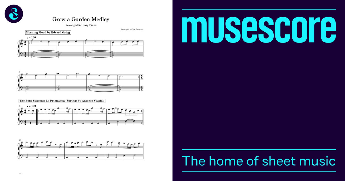 Grow a Garden Medley Sheet Music for Piano (Solo) easy | MuseScore.com