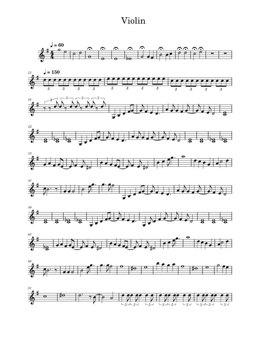 Violin Sheet Music for Violin (Solo) | MuseScore.com