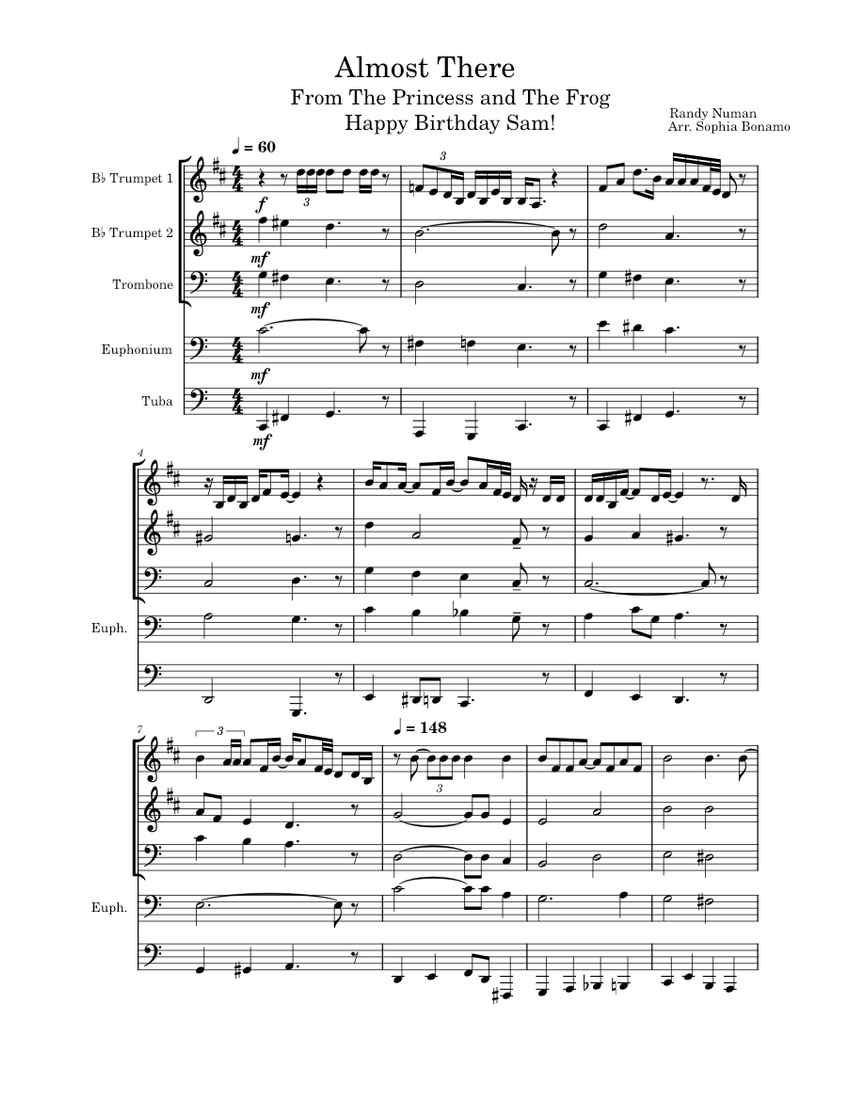 Almost There – Randy Newman Almost_There Sheet music for Trombone ...