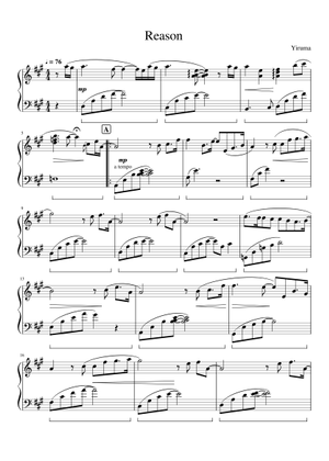 Reason - Yiruma Sheet Music for Piano (Solo) Easy | MuseScore.com