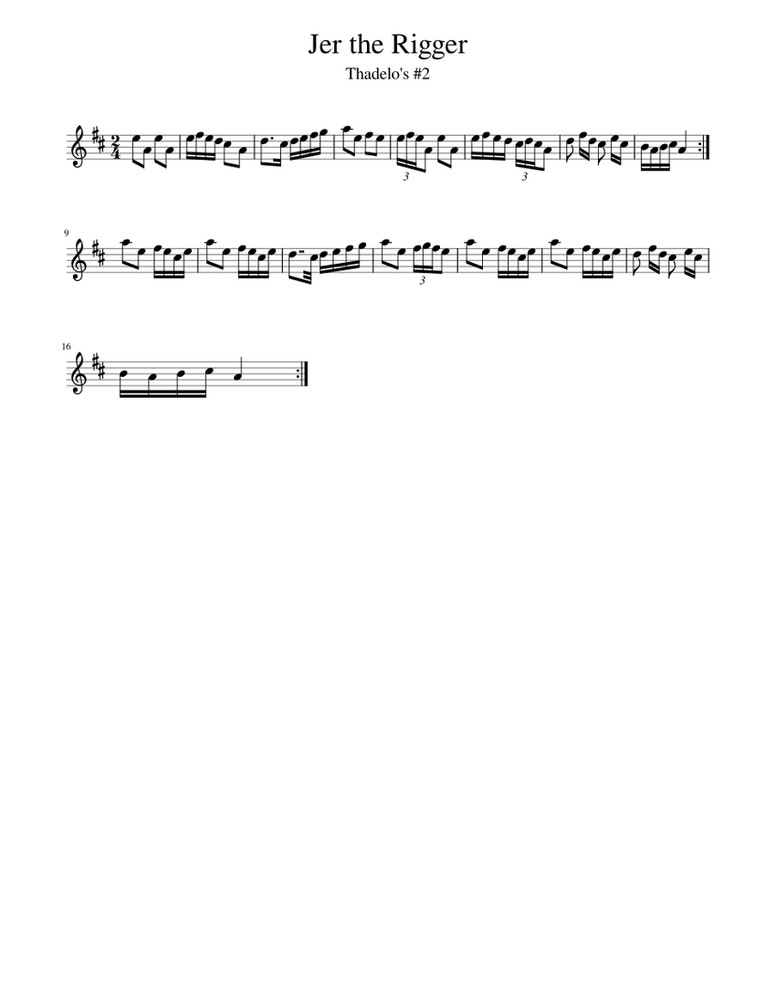 Jer the Rigger Sheet music for Piano (Solo) Easy | Musescore.com