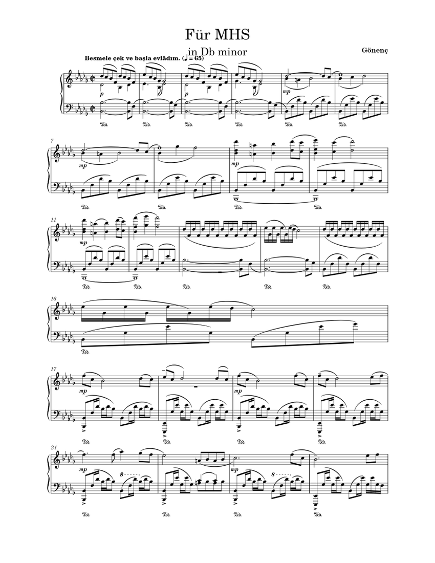 Für MHS Sheet music for Piano (Solo) | Musescore.com