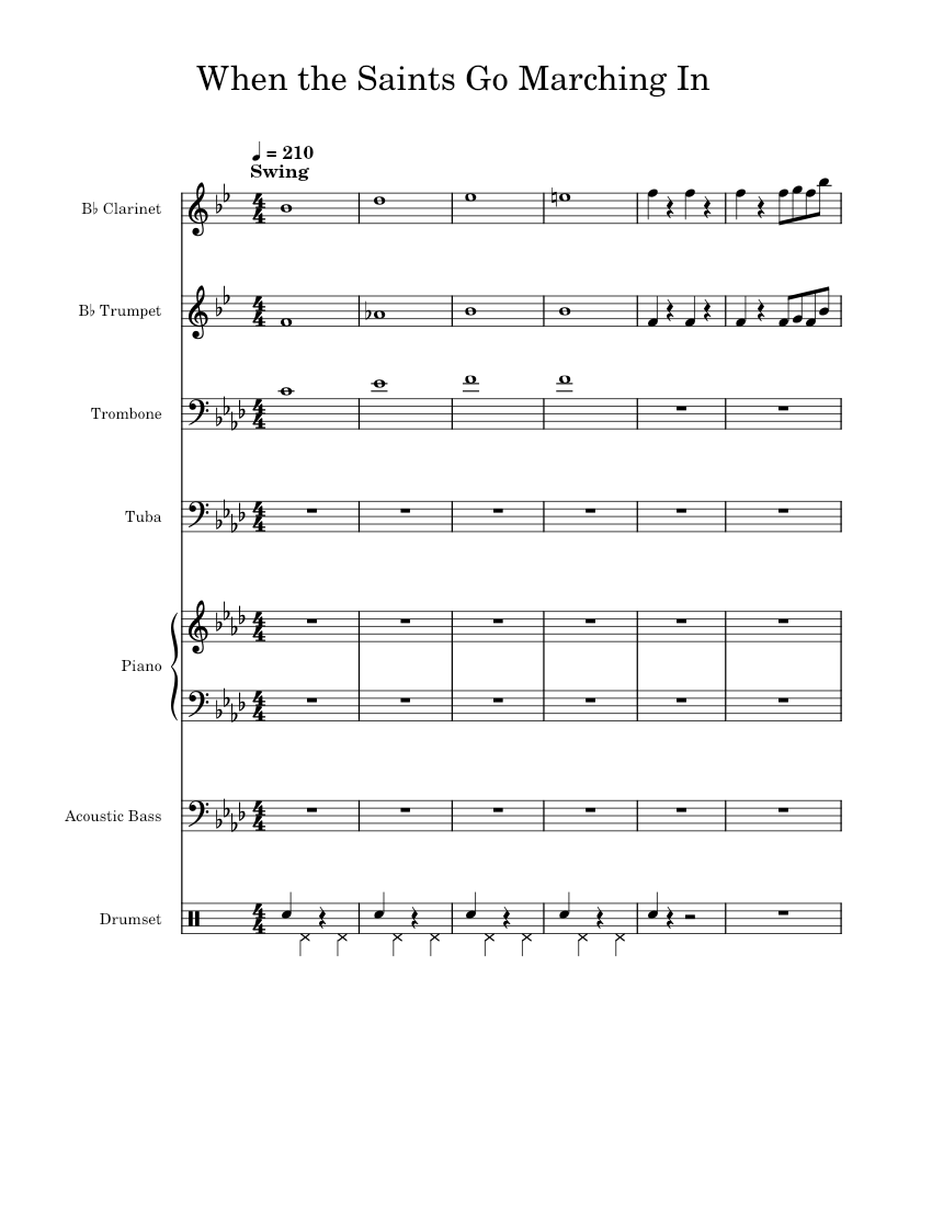 When the saints go marching in – Misc Traditional Sheet music for Piano ...