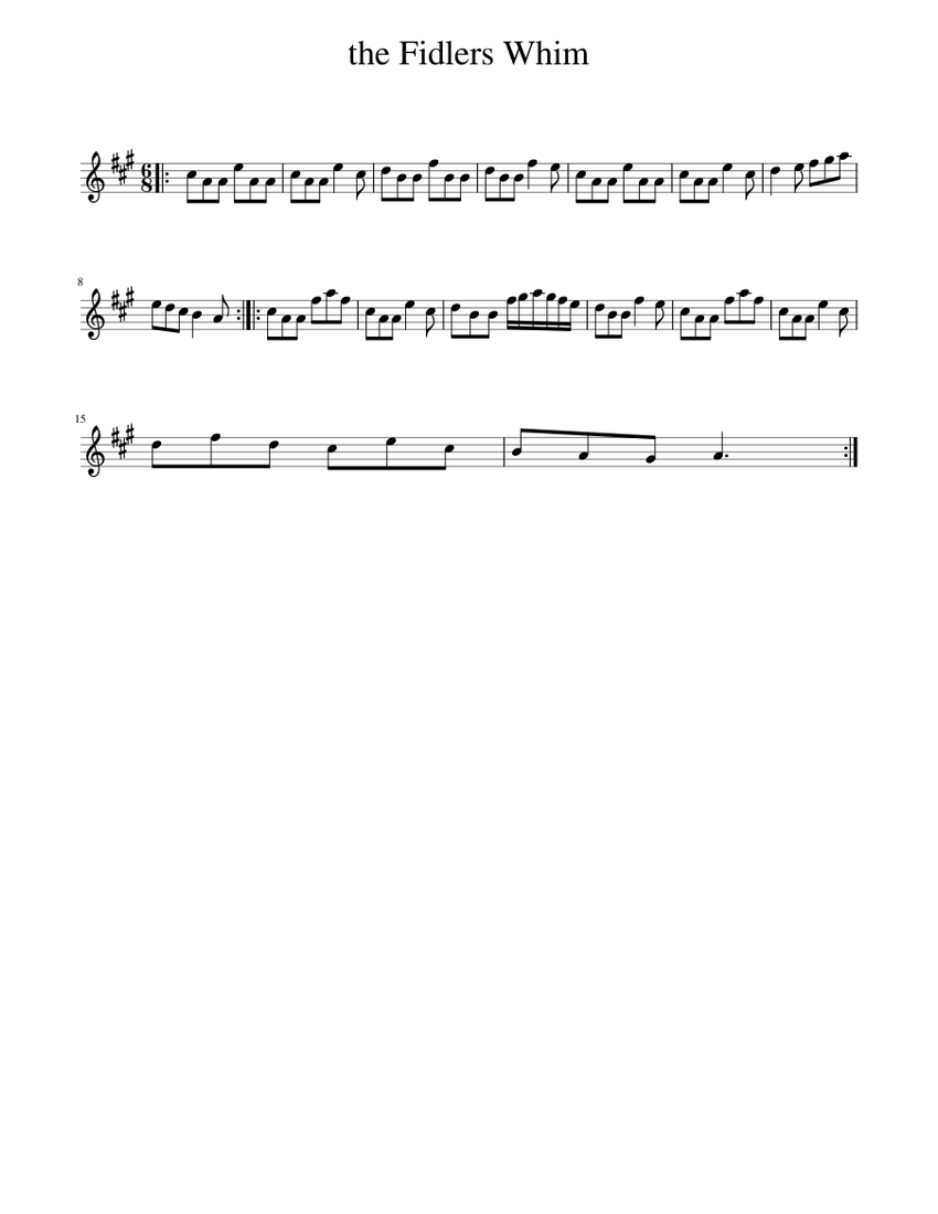 the Fidlers Whim Sheet music for Piano (Solo) Easy | Musescore.com