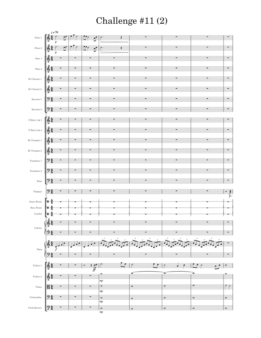 A Love Theme - By Derek Zhu Sheet music for Trombone, Tuba, Celesta, Flute & more instruments ...