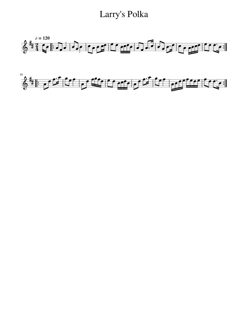 Larry's Polka* Sheet music for Piano (Solo) Easy | Musescore.com