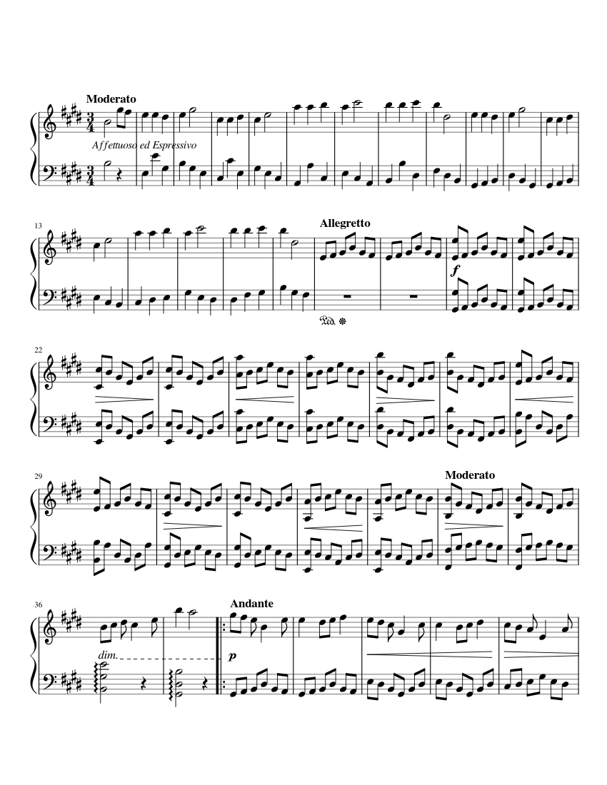 score 2 Sheet Music for Piano (Solo) Easy | MuseScore.com
