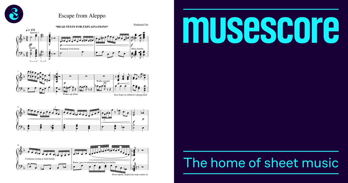 Escape from Aleppo Sheet music for Piano (Solo) | Musescore.com