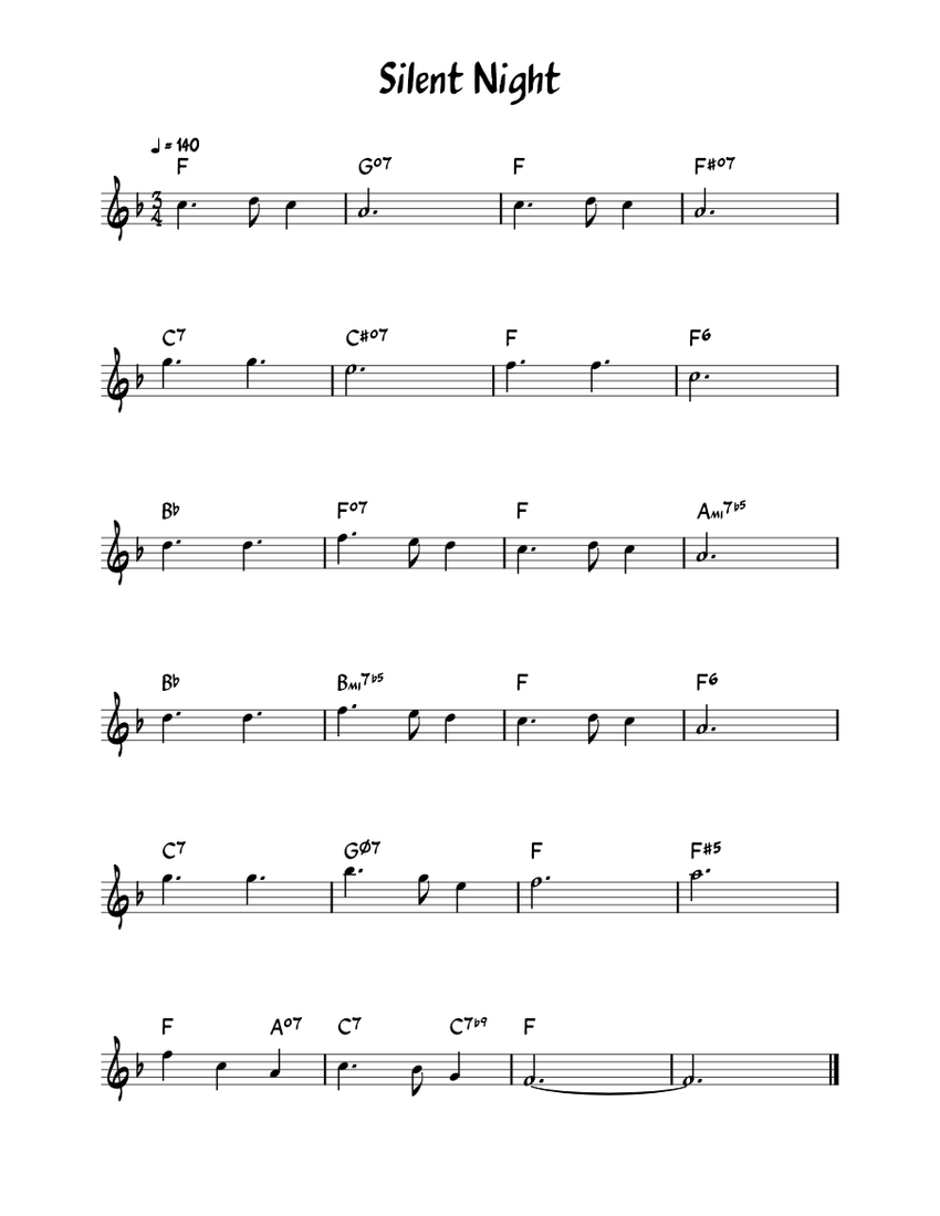 Silent_Night Sheet music for Piano (Solo) Easy | Musescore.com