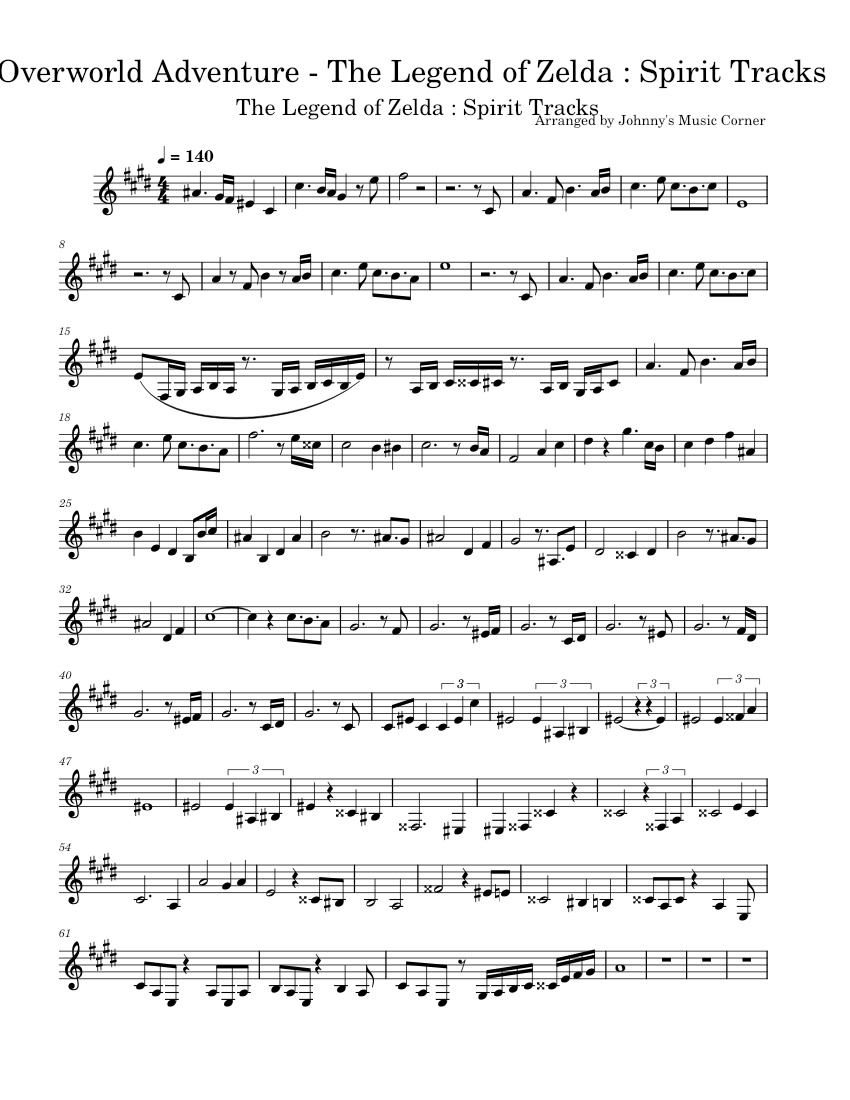 Overworld Adventure - The Legend of Zelda: Spirit Tracks - piano tutorial