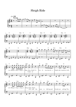 Play Official version of Sleigh Ride Sheet Music by Leroy Anderson for ...