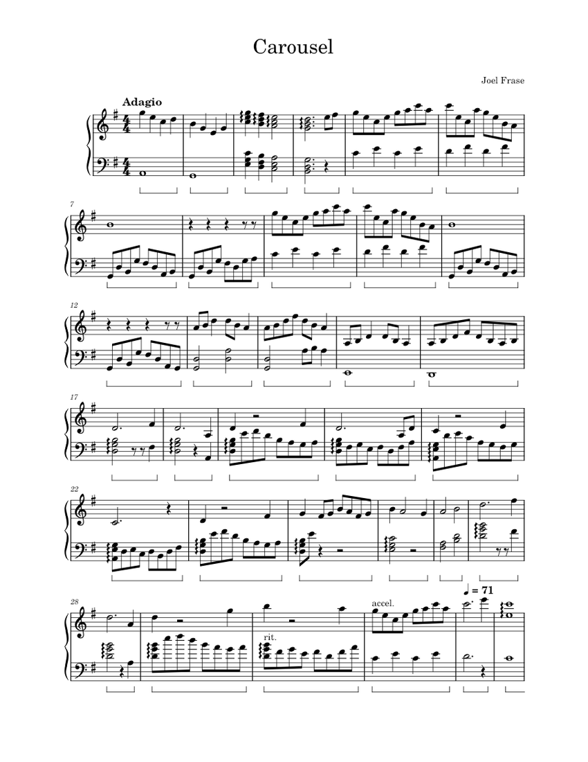 Carousel Sheet music for Piano (Solo) | Musescore.com