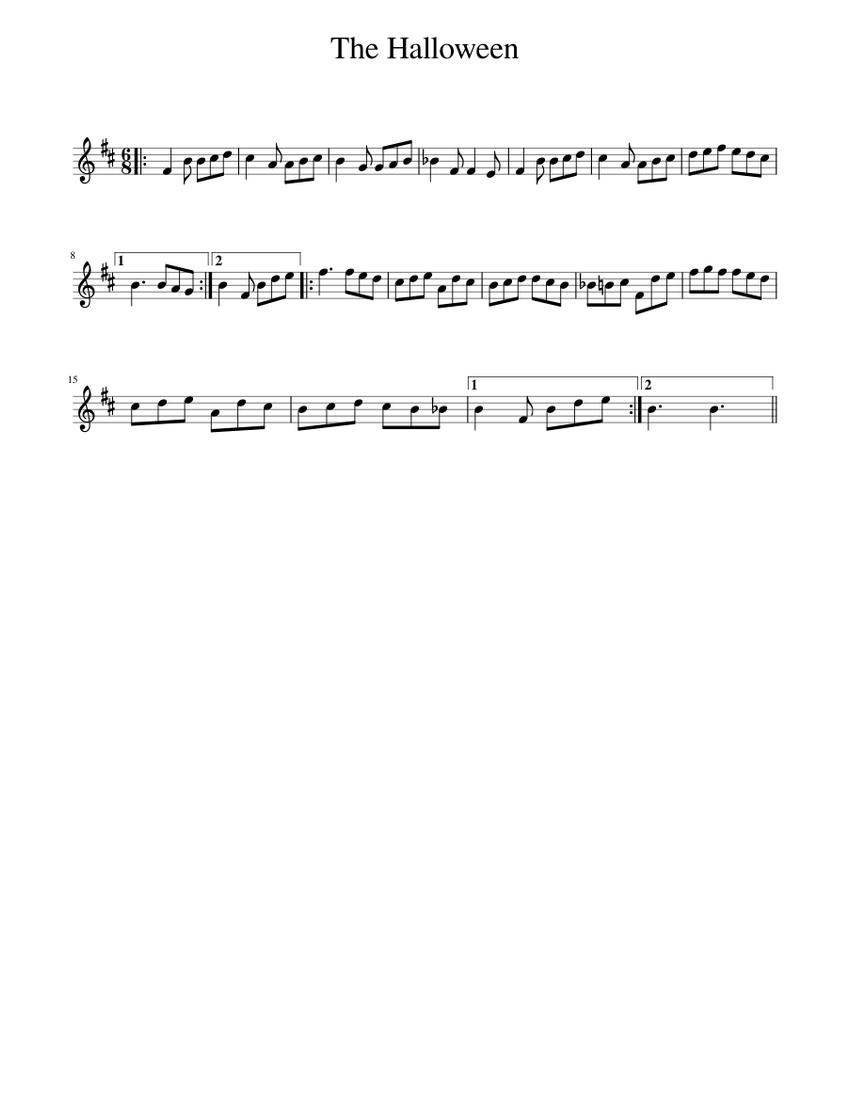 The Halloween Sheet Music for Piano (Solo) easy | MuseScore.com