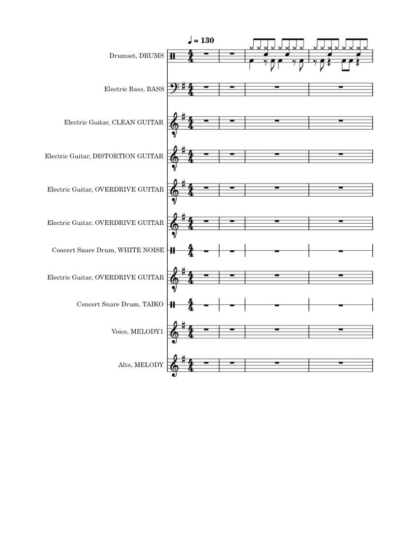 Cologne – beabadoobee Sheet music for Alto, Vocals, Snare drum, Guitar ...