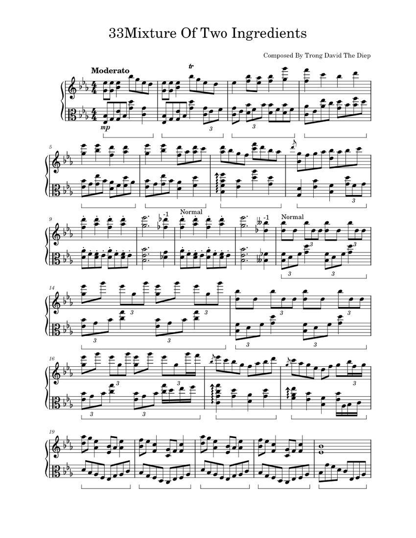 ( 33 ) Mixture Of Two Ingredients Sheet music for Celesta (Solo ...