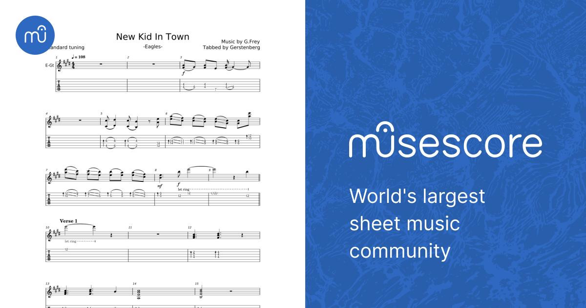 guitar tabs new kid in town