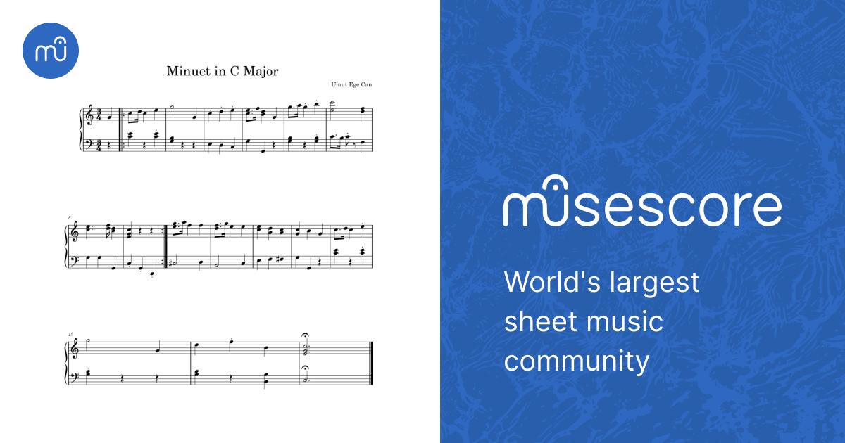 Minuet in C Major Sheet music for Piano (Solo) Easy | Musescore.com