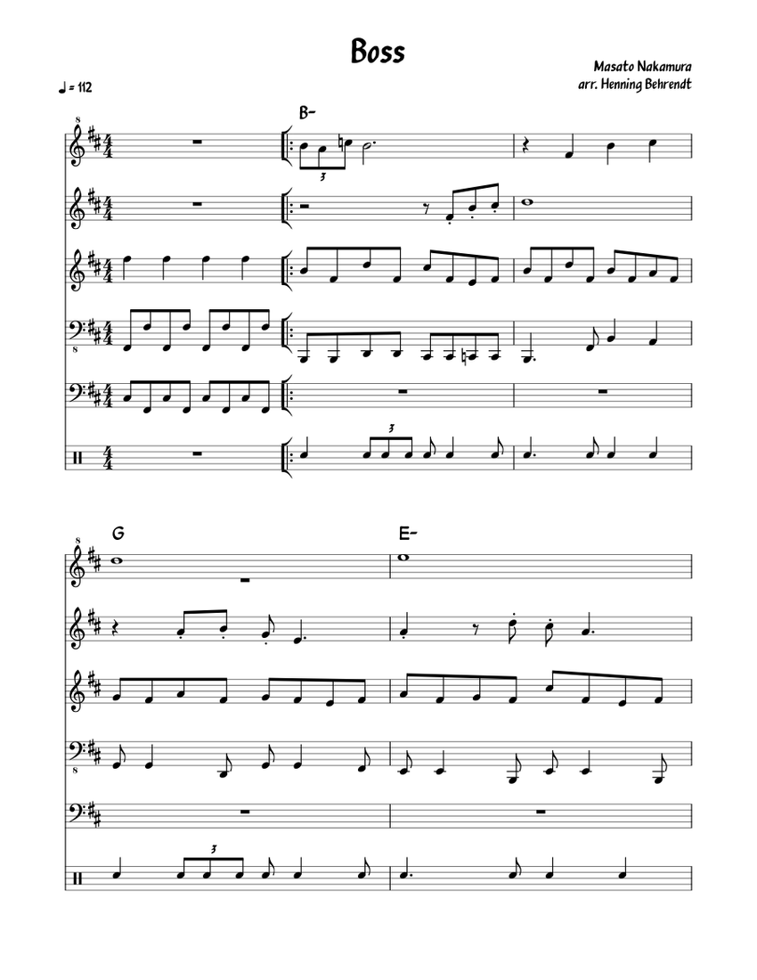 Sonic the Hedgehog - Boss Sheet Music with Chords for Timpani, Bass ...