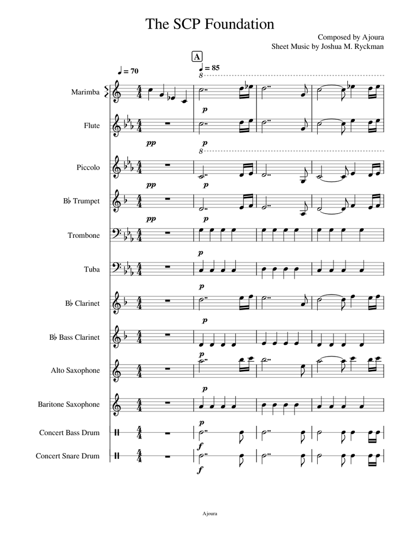 The SCP Foundation Main Theme – Ajoura Sheet music for Trombone, Tuba ...