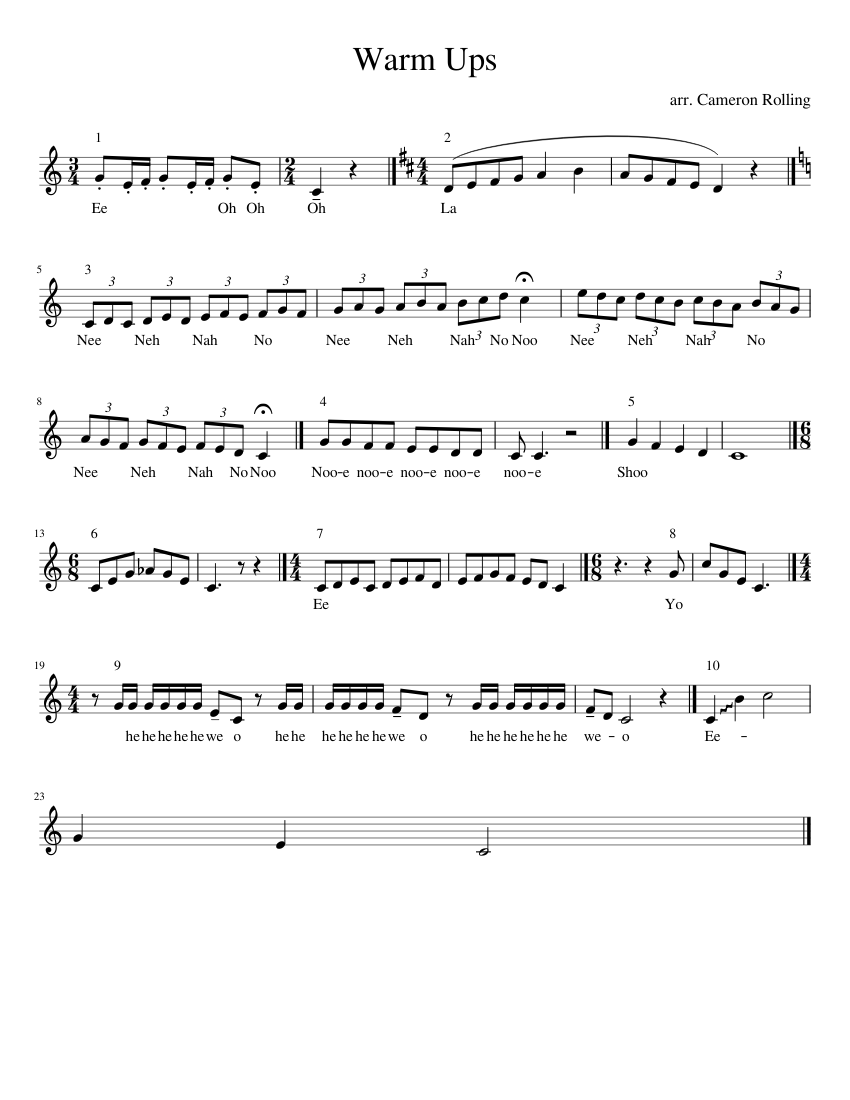 Warm Ups Sheet music for Piano (Solo) | Musescore.com