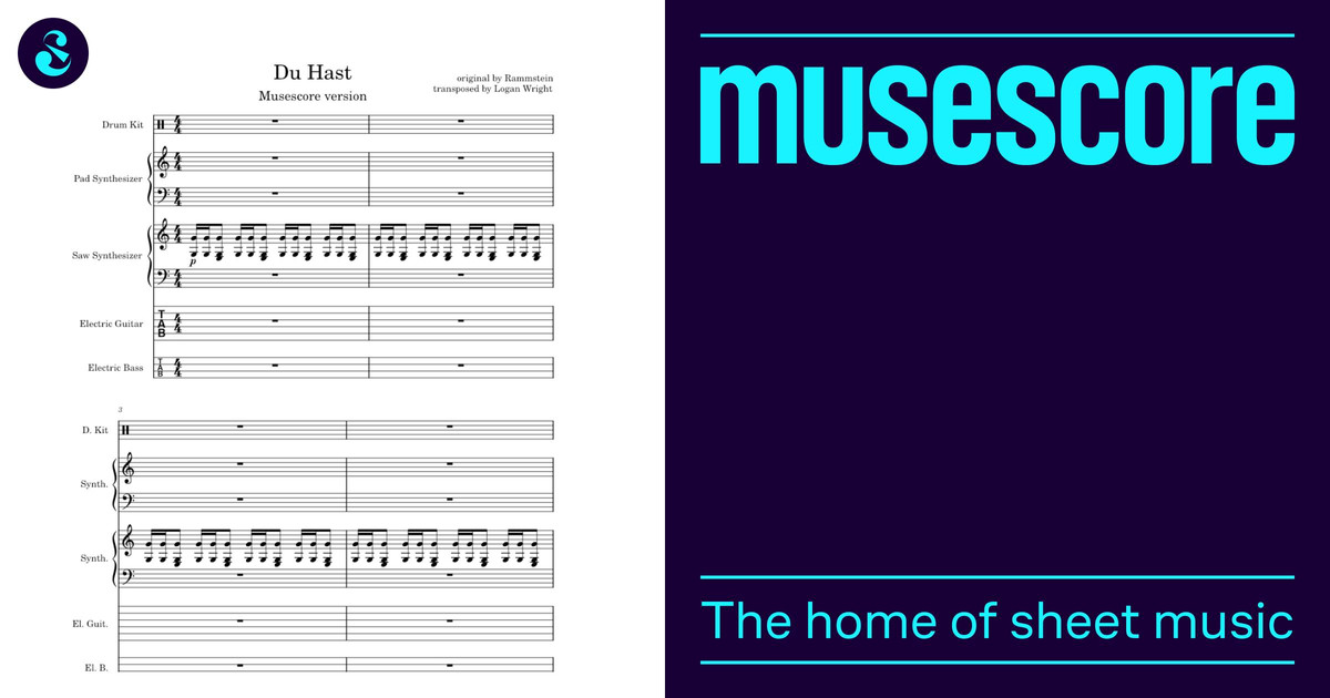 Du hast – Rammstein NOT FINISHED Sheet Music and Tab for Guitar, Bass ...