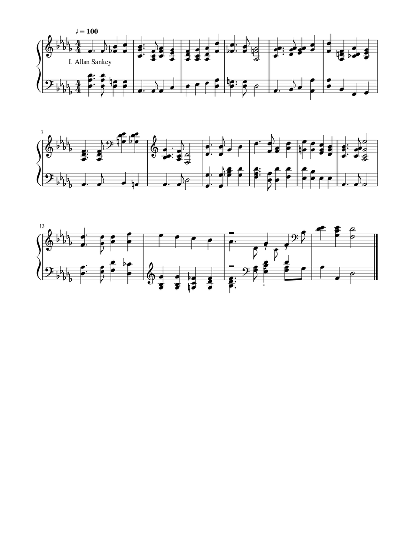 Thou didst love me, O my Savior - I. Allan Sankey Sheet music for Piano ...