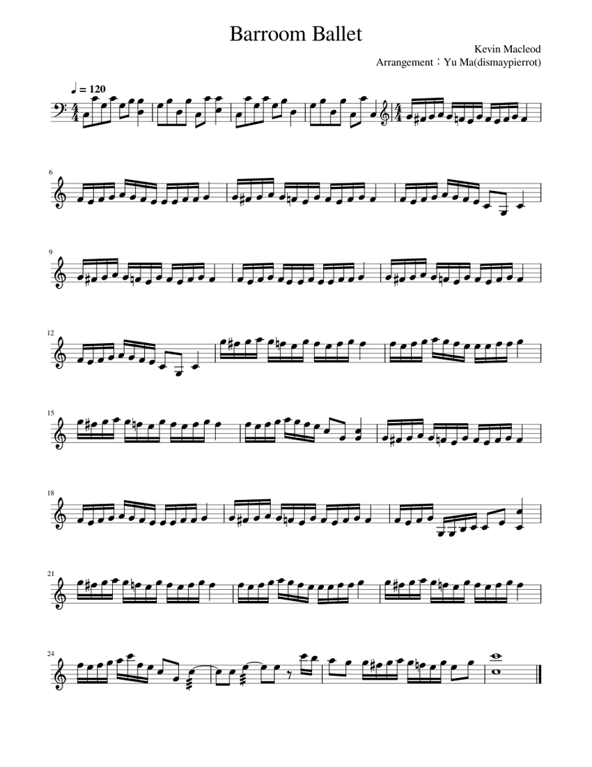 Barroom Ballet Sheet Music for Marimba (Solo) | MuseScore.com