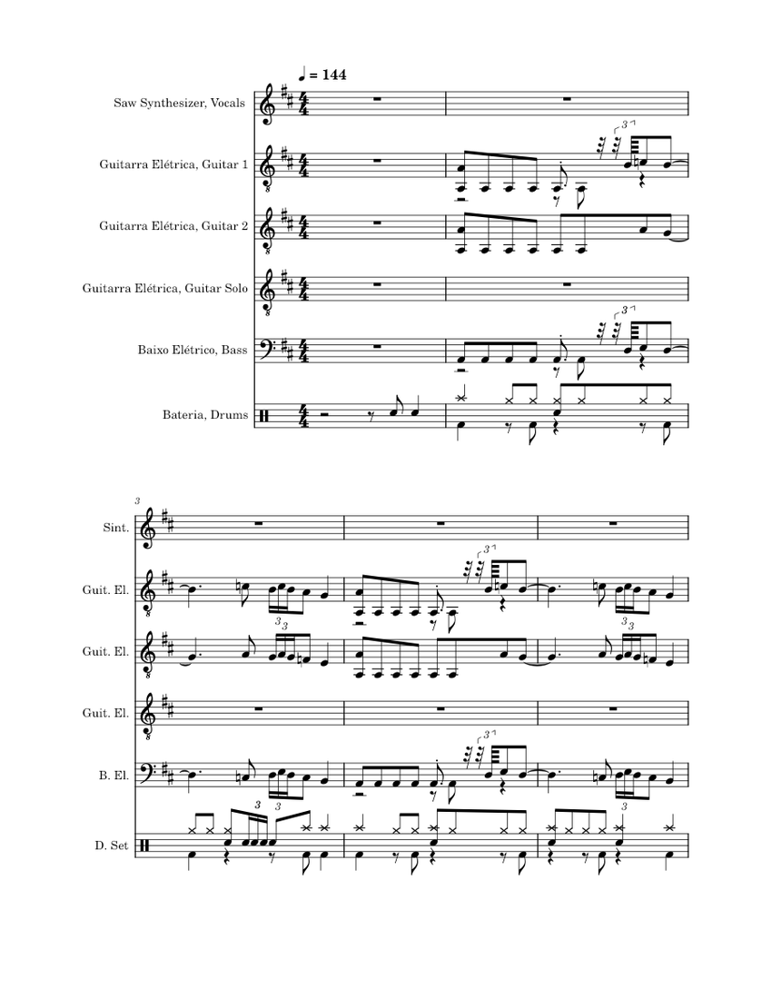 Escape – Metallica Metallica Escape Sheet music for Guitar, Bass guitar ...