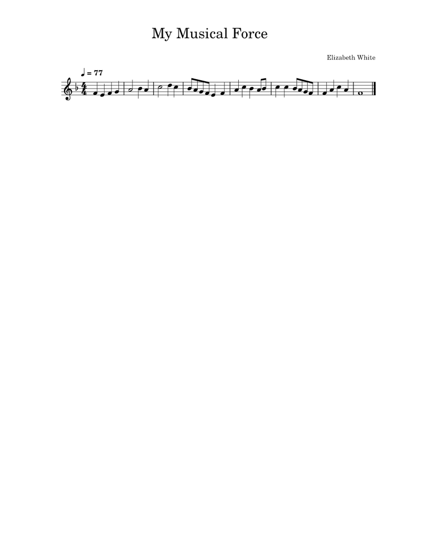 My Musical Force Sheet music for Piano (Solo) Easy | Musescore.com