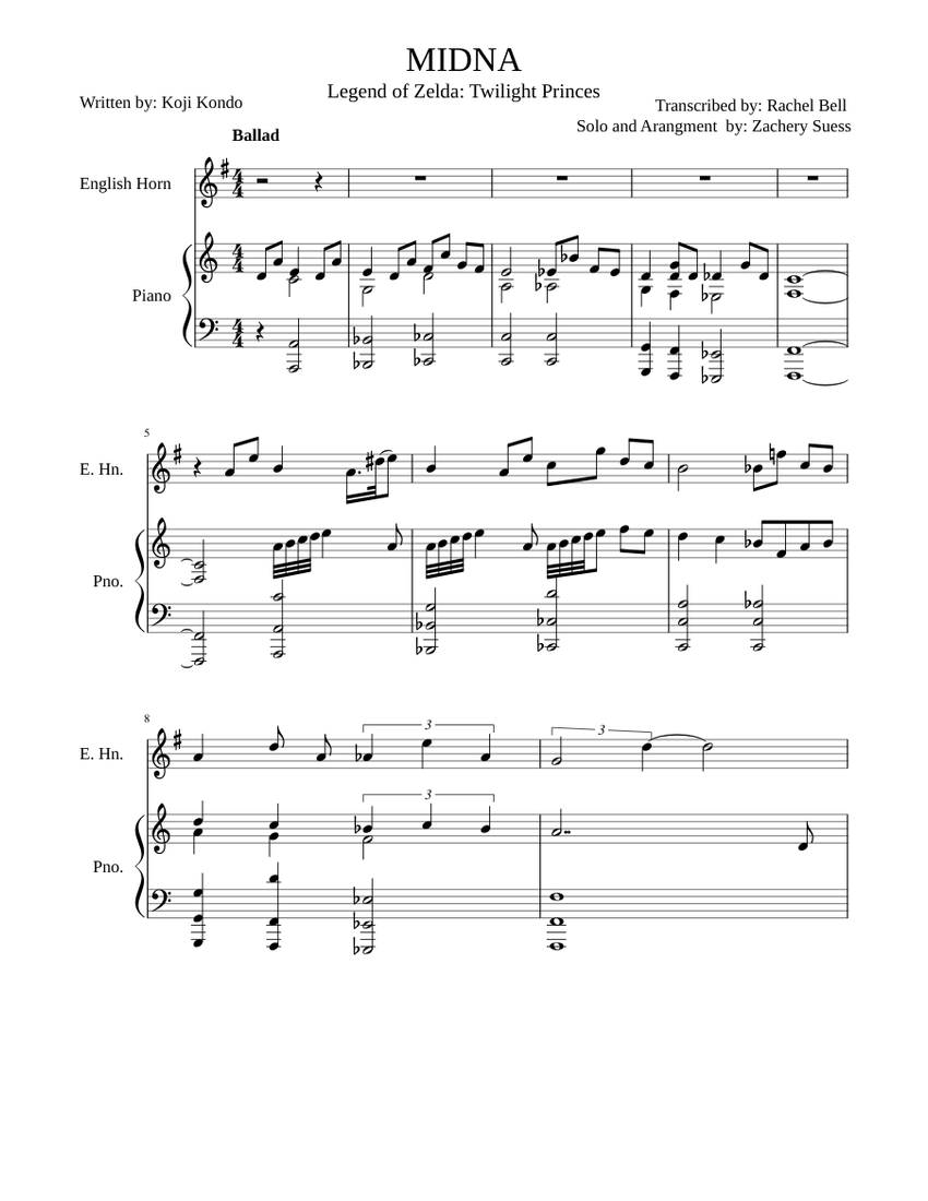 MIDNA Sheet music for Piano (Solo) | Musescore.com