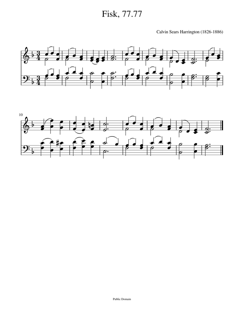 Fisk - Calvin S. Harrington Sheet music for Piano (Piano Duo ...