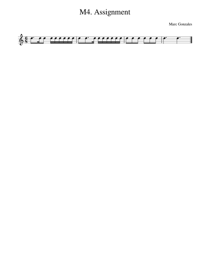 M4._Assignment Sheet music for Piano (Solo) | Musescore.com
