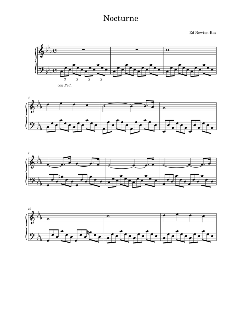 Nocturne Sheet music for Piano (Solo) Easy | Musescore.com
