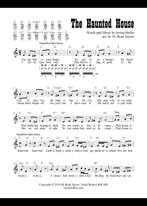 The Haunted House (Halloween) Sheet Music with Chords for Piano (Solo ...